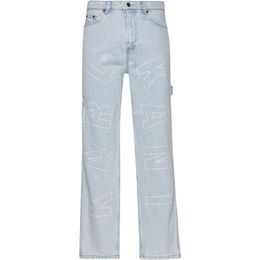 Karl Kani Jeans Herren Gr&ouml;&szlig;e 34 hellblau / wei&szlig;