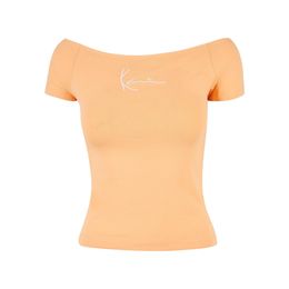 Karl Kani T-Shirt Damen Gr&ouml;&szlig;e M apricot / wei&szlig;