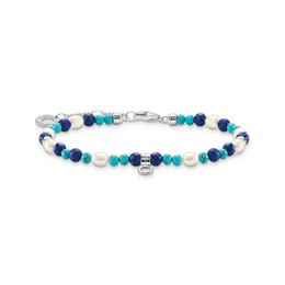 Thomas Sabo Armband mit blauen Steinen und Perlen