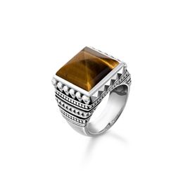 Thomas Sabo Ring Ethno Totenköpfe braun