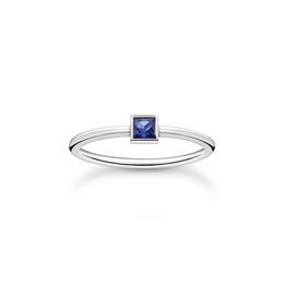 Thomas Sabo Ring mit blauem Stein silber