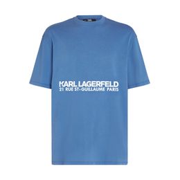 K by KARL LAGERFELD Karl Lagerfeld T-Shirt 'Rue St-Guillaume' Herren Gr&ouml;&szlig;e S rauchblau / wei&szlig;