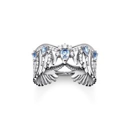 Thomas Sabo Ring Phönix-Flügel mit blauen Steinen silber