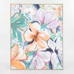 TK Maxx Mehrfarbiges Frühlingsblüten Wandkunst 80x100cm