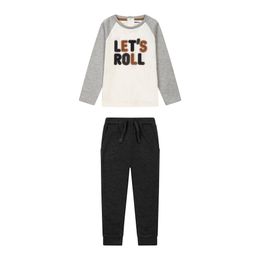 MINOTI Set Jungen Gr&ouml;&szlig;e 80/86 braun / grau / wei&szlig;