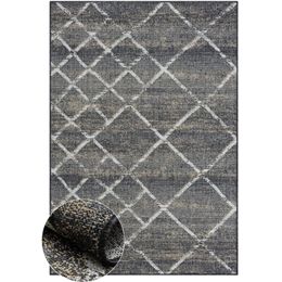 Teppich MyFlair MÖBEL & ACCESSOIRES "Arcane" Teppiche Gr. B/L: 140 cm x 200 cm, 6 mm, 1 St., schwarz (schwarz,cream,braun) Esszimmerteppiche