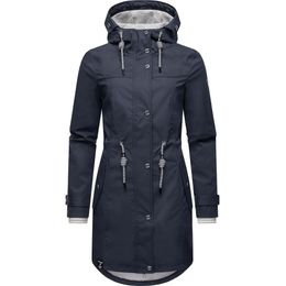 PEAK TIME Raincoat female size S Night blue / Light grey