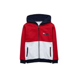 MINOTI Sweatjacke Jungen Gr&ouml;&szlig;e 116/122 navy / rot / wei&szlig;