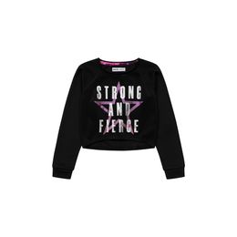 MINOTI Sweatshirt M&auml;dchen Gr&ouml;&szlig;e 134/140 pink / schwarz / silber