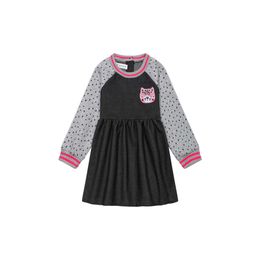 MINOTI Kleid M&auml;dchen Gr&ouml;&szlig;e 62/68 grau / pink / wei&szlig;