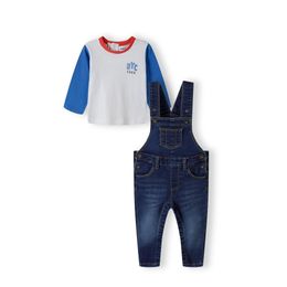 MINOTI Set Jungen Gr&ouml;&szlig;e 86/92 blau / blutrot / wei&szlig;