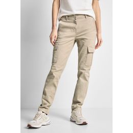 Cargohose Cecil "Style Toronto" Gr. 34, Länge 28, boulder beige Damen Hosen High-Waist-Hosen