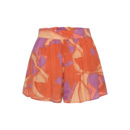 Lascana Shorts Damen Gr&ouml;&szlig;e 34 lila / orange / dunkelorange
