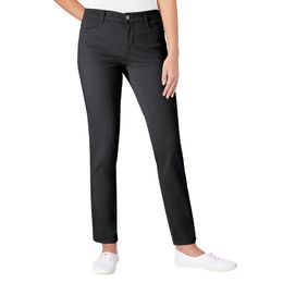 Slim-fit-Jeans Ascari Gr. 18, Kurzgrößen, schwarz Damen Jeans Röhrenjeans