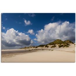 Wandbild Artland "Wolkenimpression Amrum" Bilder Gr. B/H: 90 cm x 60 cm, Leinwandbild Küste, 1 St., blau Kunstdrucke