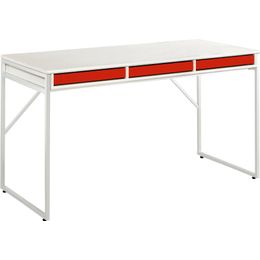 Schreibtisch HAMMEL FURNITURE "Mistral Bürotisch, Arbeitstisch, Tisch, Computertisch" Tische Gr. B/H/T: 137,4 cm x 75 cm x 60 cm, rot Schreibtische