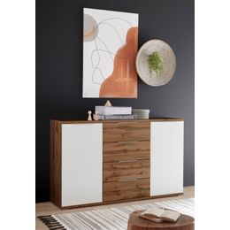 Kombikommode Schlafkontor "Capri" Sideboards Gr. B/H/T: 150 cm x 90 cm x 38 cm, 4, weiß (wildeichefarben, weiß) Kombikommoden