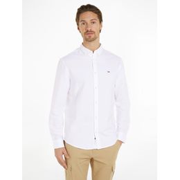 Langarmhemd Tommy Jeans "TJM ENTRY REG OXFORD SHIRT" Gr. XXXL, N-Gr, weiß (white) Herren Hemden Langarm