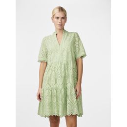 Blusenkleid Y.A.S "YASHOLI SS DRESS S. NOOS" Gr. XL (42), N-Gr, grün (quiet green) Damen Kleider Sommerkleider