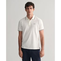 Poloshirt Gant "TIPPING KA PIQUE RUGGER" Gr. XL, weiß (white) Herren Shirts Kurzarm