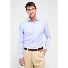 Langarmhemd Eterna "SLIM FIT" Gr. 38, Normalgrößen, blau (mittelblau) Herren Hemden Langarm