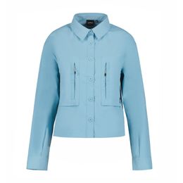 Blusenshirt Icepeak "D BLOUSON MOLINE" Gr. 36, blau (baby blue) Damen Shirts Blusenshirts