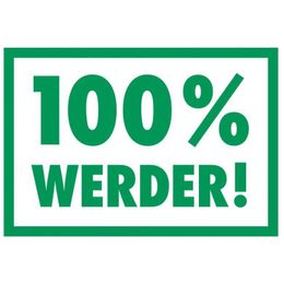 Wandtattoo Wall-Art "Werder Bremen 100%" Wandtattoos Gr. B/H/T: 100 cm x 69 cm x 0,1 cm, -, grün Wandtattoos Wandsticker