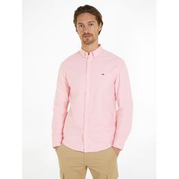 Langarmhemd Tommy Jeans "TJM ENTRY REG OXFORD SHIRT" Gr. XL, N-Gr, rosa (tickled pink) Herren Hemden Langarm
