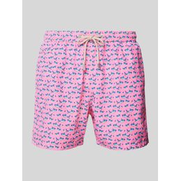 Mc2 Saint Barth Badeshorts mit Allover-Motiv-Print Modell 'LIGHTING'