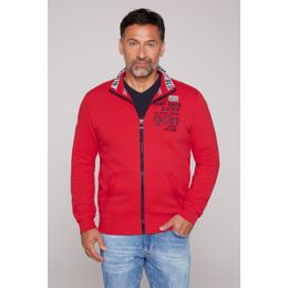 Sweatjacke CAMP DAVID Gr. XXL, rot (mission red) Herren Sweatjacken