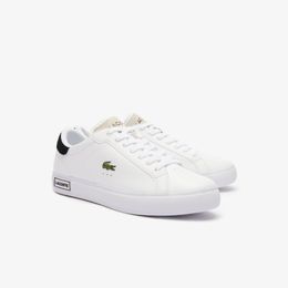 Sneaker Lacoste "POWERCOURT 124 2 SMA" Gr. 43, schwarz-weiß (wht, blk) Schuhe Schnürhalbschuhe