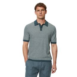 Marc O'Polo V-Ausschnitt-Pullover MARC O'POLO "aus Baumwolle-Leinen-Mix" Gr. L, blau Herren Pullover Sweatshirts