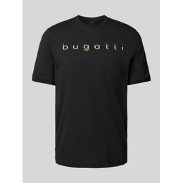 Bugatti T-Shirt mit Logo-Print