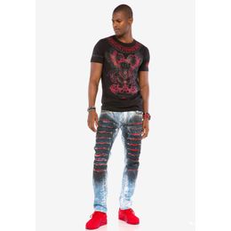 Cipo & Baxx Slim-fit-Jeans CIPO & BAXX Gr. 31, Länge 34, blau Herren Jeans Slim Fit