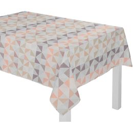 Tischdecke WIRTH "BERLARE" Tischdecken Gr. B/L: 130 cm x 220 cm, eckig, bunt (rosé, lila) Tischdecken