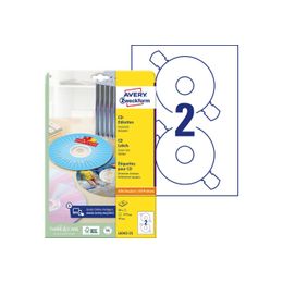 Avery Zweckform Etikett Avery Zweckform L6043-25 CD-Etiketten 117mm weiß Inkjet