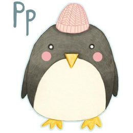 Wandtattoo Wall-Art "Pinguin Penguin Buchstabe P" Wandtattoos Gr. B/H/T: 114 cm x 140 cm x 0,1 cm, -, bunt Wandtattoos Wandsticker