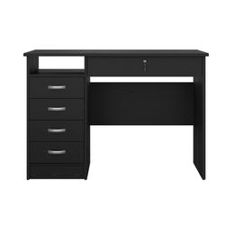 Schreibtisch Home Affaire "Funktion Plus, Arbeitstisch, Bürotisch" Tische Gr. B/H/T: 109,3 cm x 75,6 cm x 48,5 cm, schwarz (esche schwarz) Schreibtische