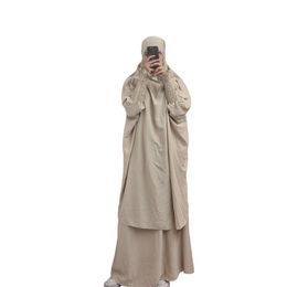 HELLO MISS Maxikleid Islamische Abaya Jilbab Set 2 Teilig Oberteil & Rock Khimar