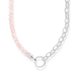 Thomas Sabo Charm-Kette mit Rosenquarz-Beads Silber