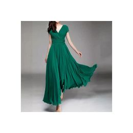 KIKI Abendkleid Maxikleid-A-Linien-Kleid -V-Ausschnitt Abendkleid