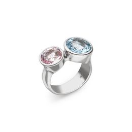 SKIELKA DESIGNSCHMUCK Silberring Aquamarin Morganit Ring "Duo" (Sterling Silber 925) (1-tlg)