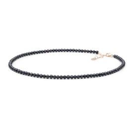 Gaura Pearls Perlenkette Modern Choker schwarz rund 4-4.5 mm