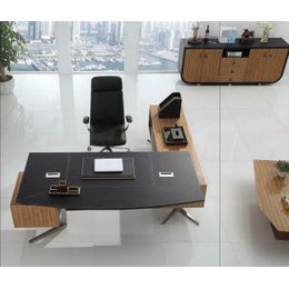 JVmoebel Eckschreibtisch, Moderne Büro Zimmer Set Office Komplett Set Möbel Tisch Kommode 3tlg