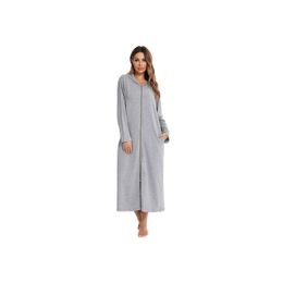 KIKI Pyjama Strickjacken-Nachthemd für Damen im Herbst und Winter