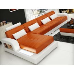 JVmoebel Wohnzimmer-Set, Ecksofa Leder + Couchtisch Eck Sofa Couch Polster Garnitur