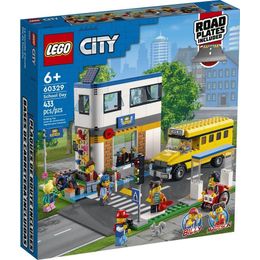 Lego® Konstruktionsspielsteine Lego® City 60329 Schule mit Schulbus