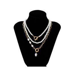 AquaBreeze Kette ohne Anhänger Elegante Perle Damen Halskette charmant Temperament Halskette (1-tlg)