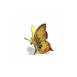 Monkimau Schlüsselanhänger Set Gelber Schmetterling Schlüsselanhänger aus Leder