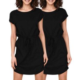 Only Jerseykleid Basic Kleid kurz im Doppelpack